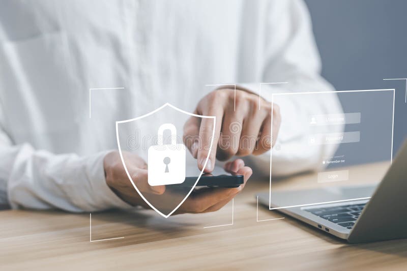 Lock Mark, Cybersecurity Internet. Concept Protect Attacks from a ...