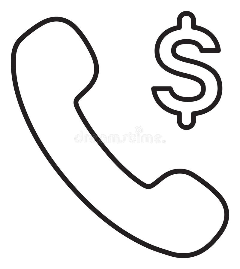 Information Technology Dollar Sign, Call Vector Icon Illustration Stock ...