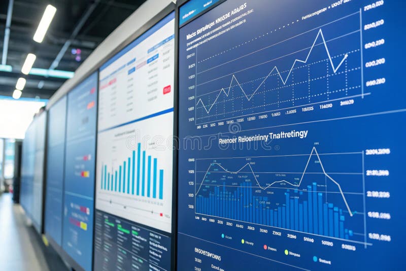 Information Technology Graph: Blue Abstract Digital Background Stock ...