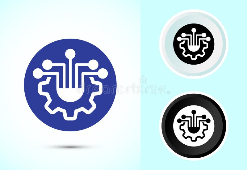 Information Technology Icon Design Illustration. Digital Tech Icon ...
