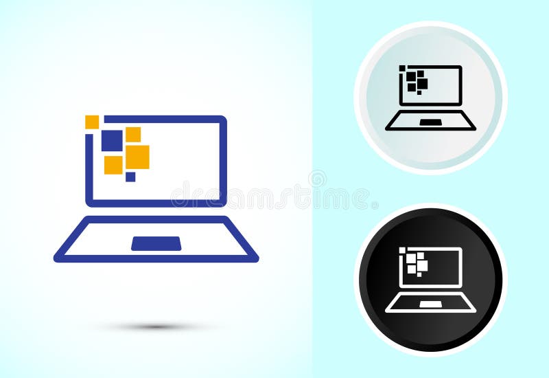 Information Technology Icon Design Illustration. Digital Tech Icon ...