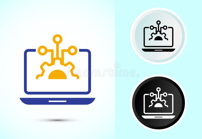 Information Technology Icon Design Illustration. Digital Tech Icon ...