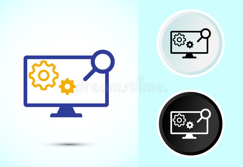 Information Technology Icon Design Illustration. Digital Tech Icon ...