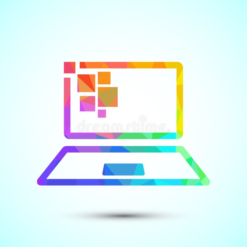 Information Technology Icon Design Illustration. Digital Tech Icon, Low ...