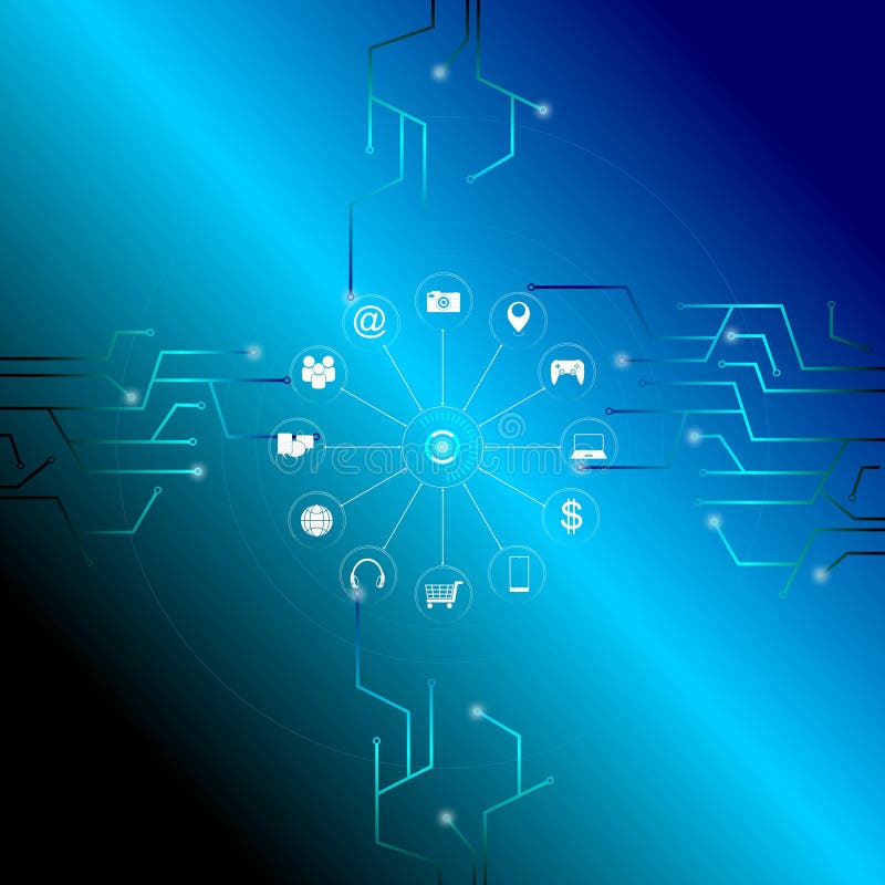 Information Technology Icon Set. Contains a Collection of Internet ...