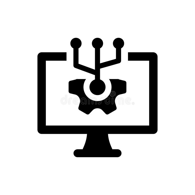 Information Technology Icon Stock Vector - Illustration of computer ...