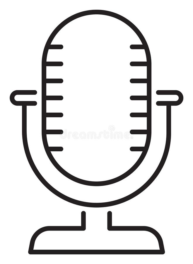 Information Technology Microphone Vector Icon Illustration Stock Vector ...