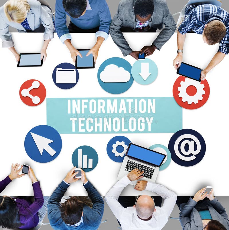 Information Technology Online Connect Network Concept Stock Photo ...