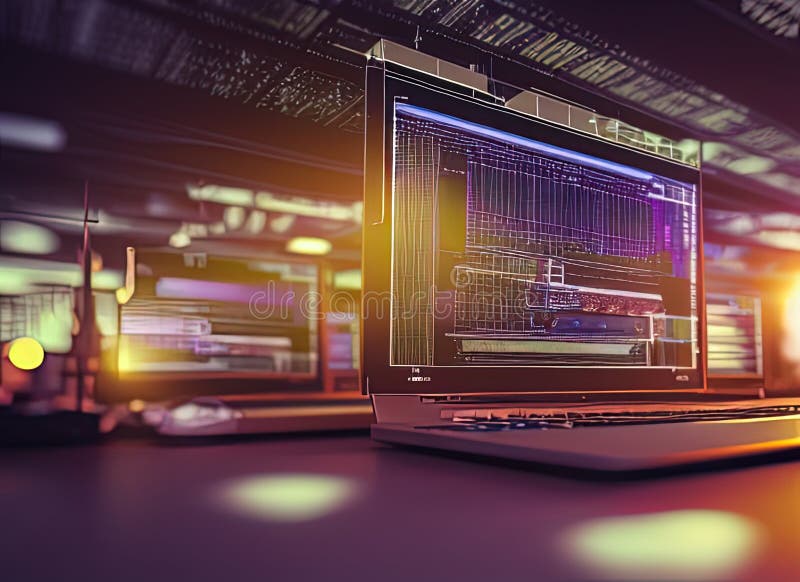 Information Technology Project Managers Fictional Work Enviroment Scene ...