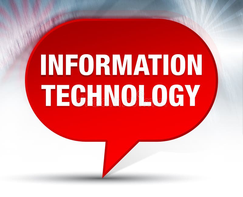 Information Technology Red Bubble Background Stock Illustration ...