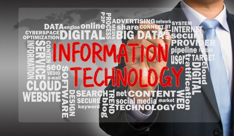 Information Technology Word Cloud Stock Photo - Image of research ...