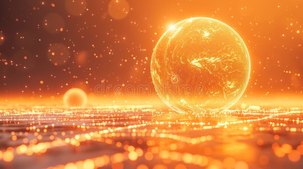 Information Technology in Space Concept Minimalistic 3D Render ...