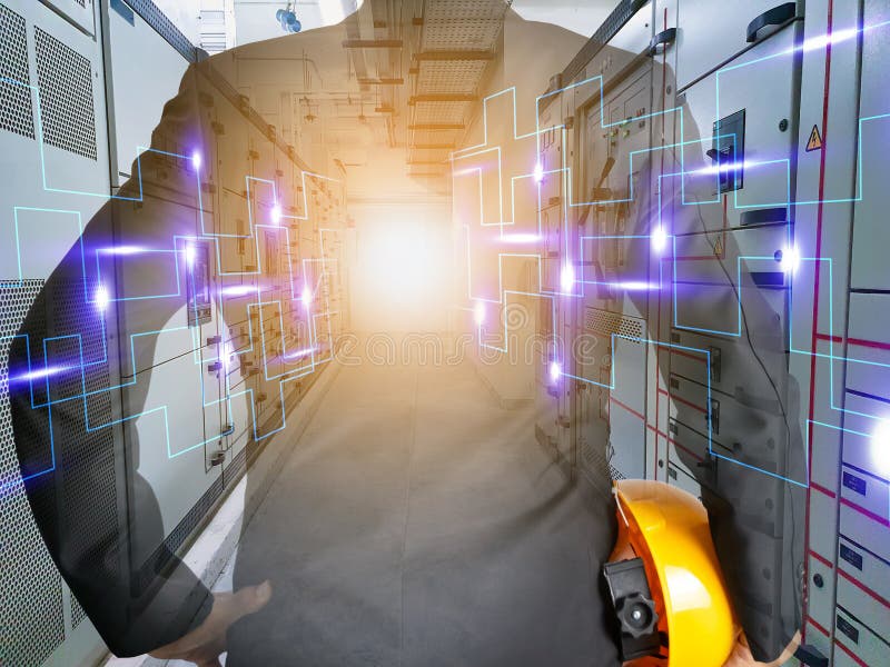 Electrical Engineering Inspect the Electrical Control Room Stock Image ...