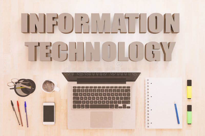 Information Technology Text Concept Stock Illustration - Illustration ...