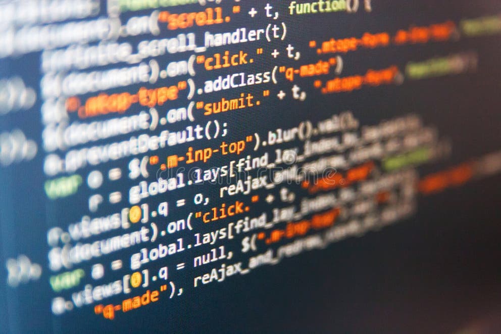 Information Technology Website Coding Stock Photo - Image of modern ...