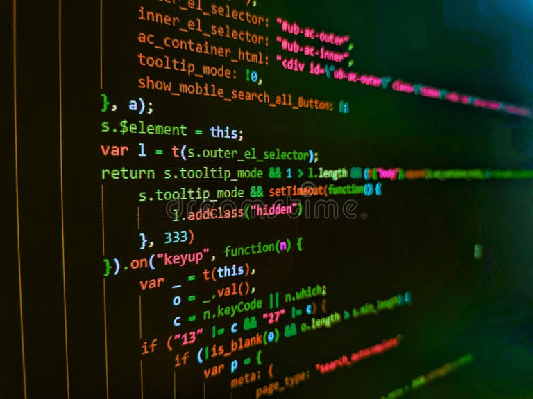 Information Technology Website Coding Standards for Web Design. Software Developer Programming ...