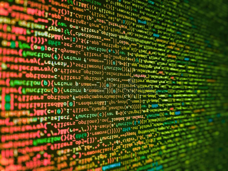 Software Engineer at Work. Website Programming Code. Business and AI Technology Represent ...