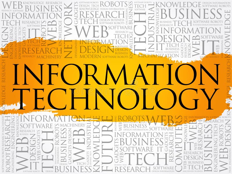 Information Technology Word Cloud Stock Illustration - Illustration of ...