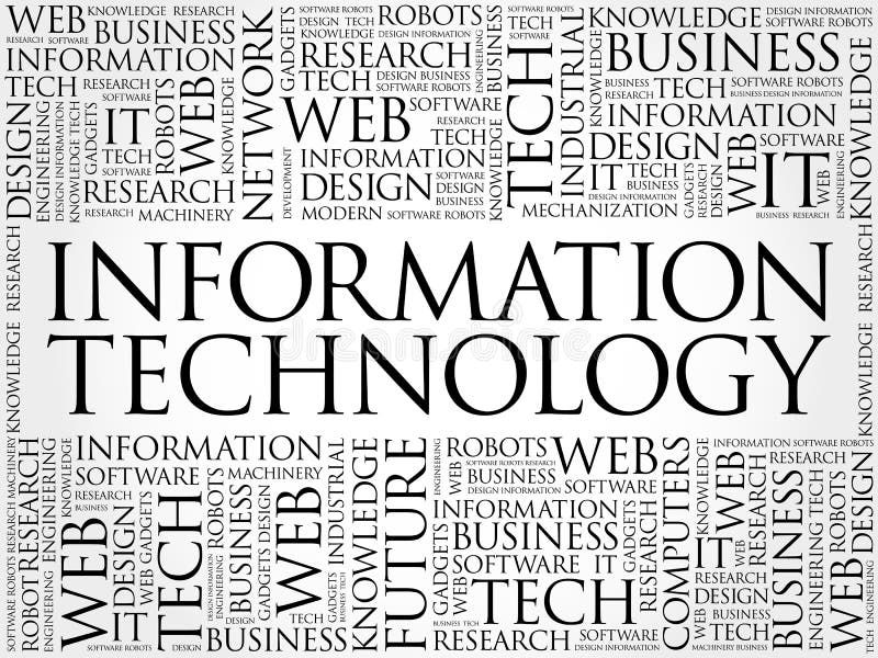 Information Technology Word Cloud Stock Illustration - Illustration of ...