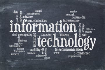 Information Technology Word Cloud Stock Photo - Image of research ...