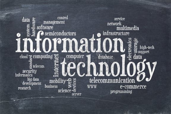 Information Technology Word Cloud Stock Photo - Image of research ...