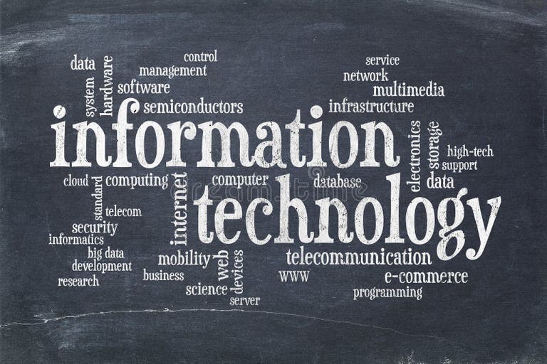 Information Technology Word Cloud Stock Photo - Image of research ...