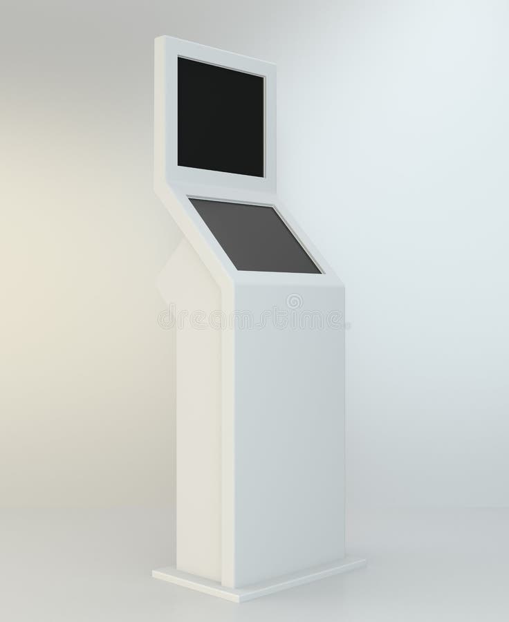 Information Terminal. Interactive Kiosk on White Background Stock ...