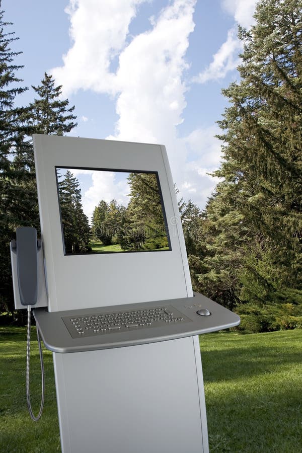 Information, Terminal in the Open Stock Photo - Image of park, intranet ...