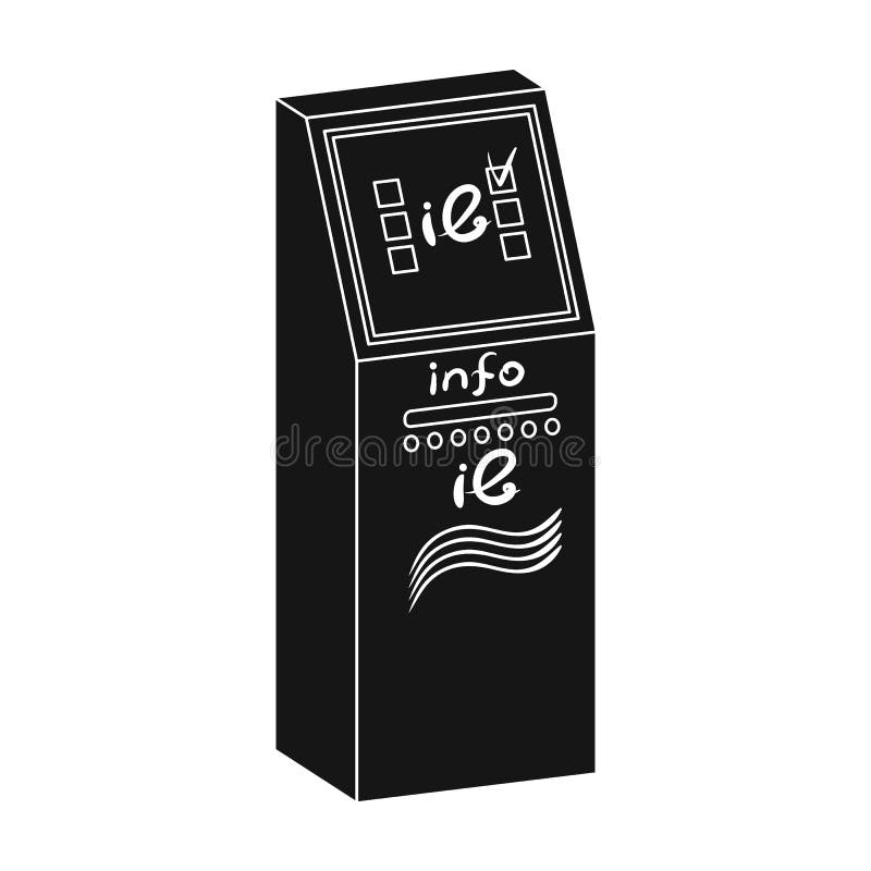 Information Terminal. Terminals Single Icon in Black Style Stock Vector ...