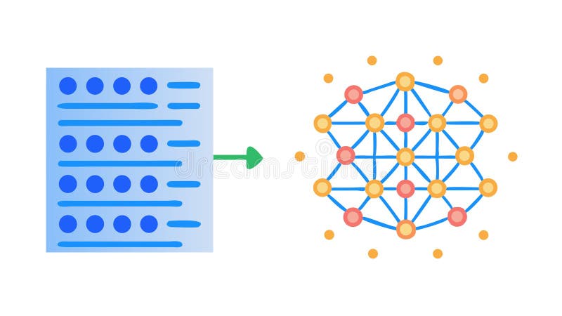 Information To AI, Deep Learning Connection, Data Transformation, Vector Design Generative AI ...