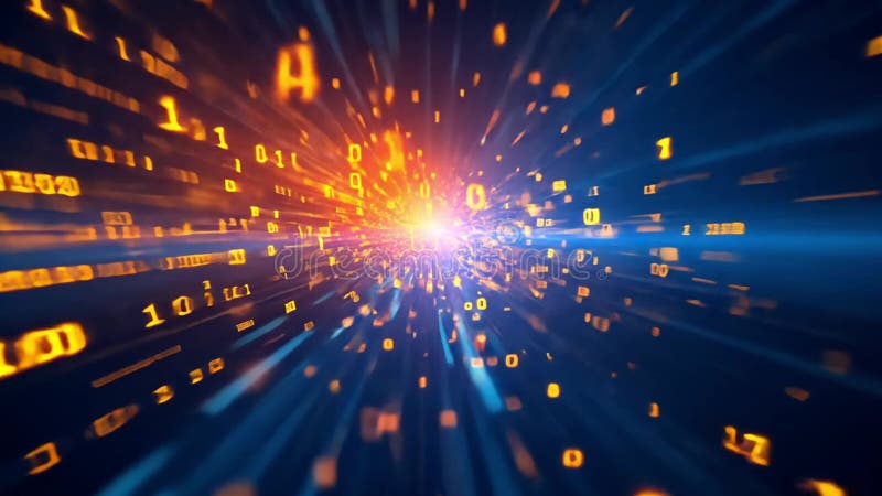 Data Binary 01 Particle Time Travel Stock Footage - Video of coding, bandwidth: 371859968