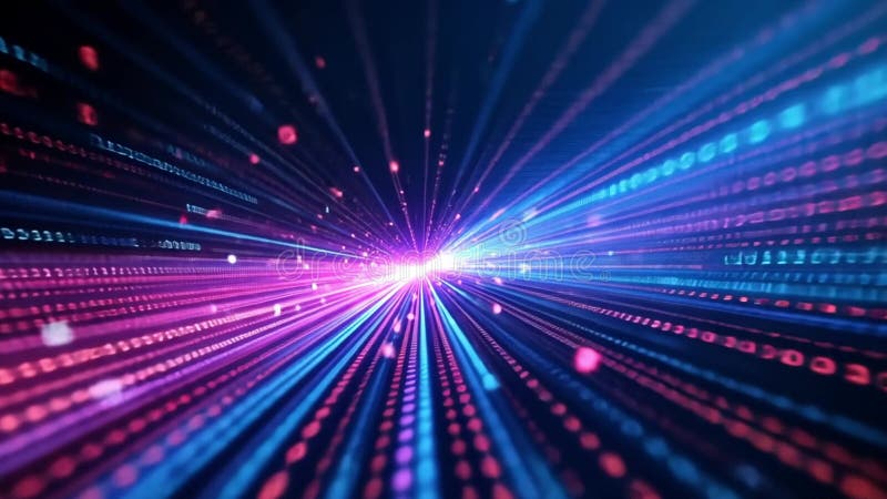 Data Binary 01 Particle Time Travel Stock Video - Video of flow ...