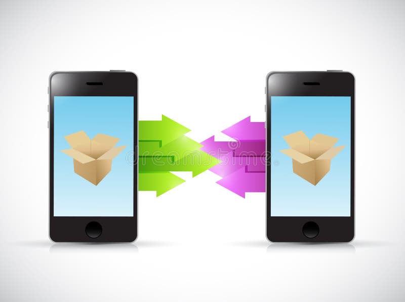 Information Transfer Illustration Design Stock Illustration ...