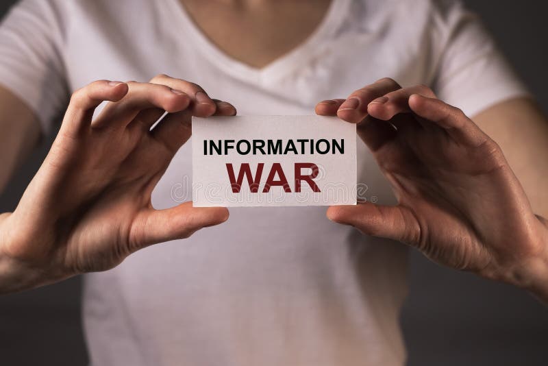Information War Text on Paper. Concept of Internet Mass Media Influence ...