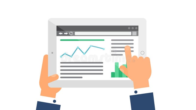 Information Web Page Entering Data Analysis Stock Vector - Illustration ...