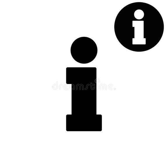 Information White and Black Vector Icons Stock Vector - Illustration of ...
