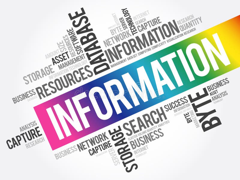 Information Word Cloud Concept Stock Illustration - Illustration of ...