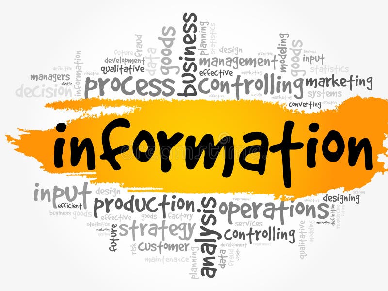 Information Word Cloud Collage Stock Image - Image of cloud, knowledge ...