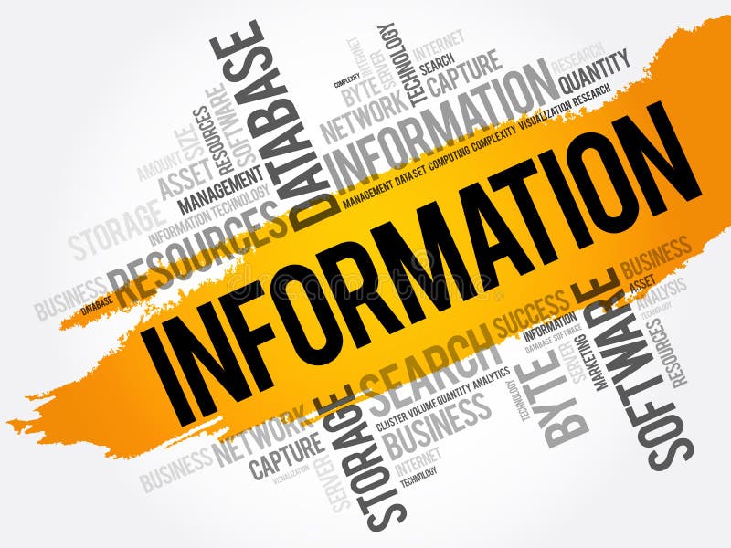 Information Word Cloud Collage Stock Illustration - Illustration of ...