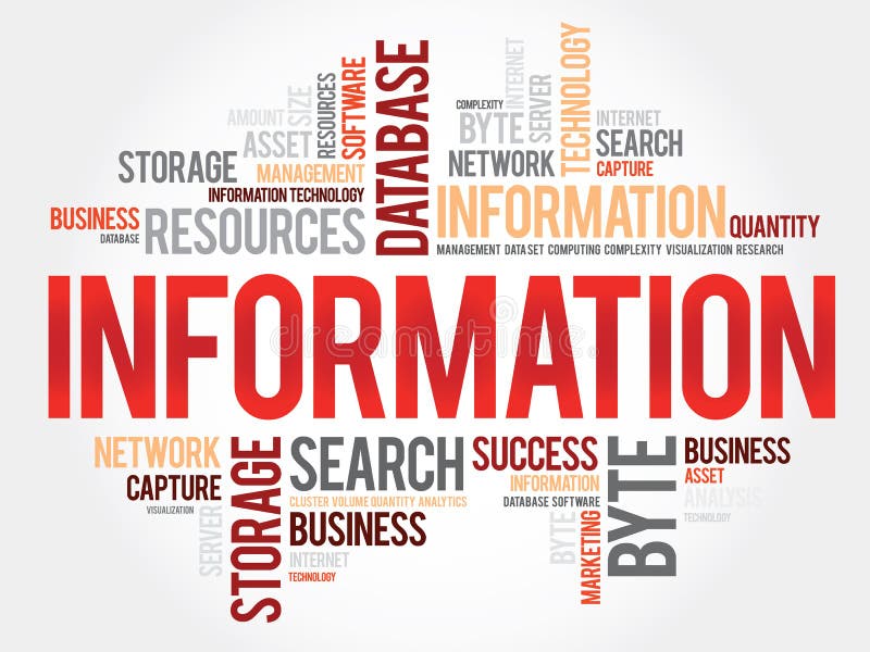 Information word cloud stock illustration. Illustration of word - 205282400