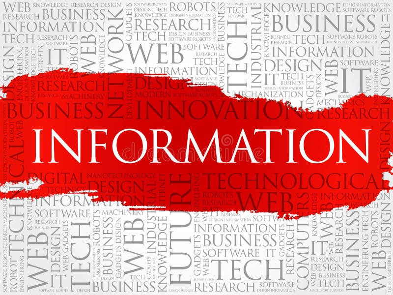 Information word cloud stock illustration. Illustration of business ...