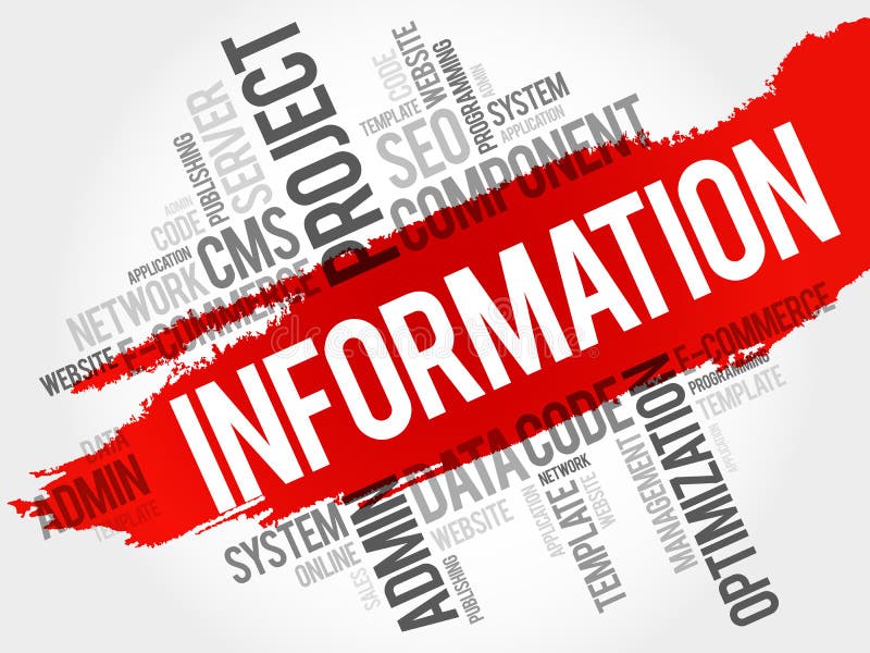 Information word cloud stock illustration. Illustration of email ...