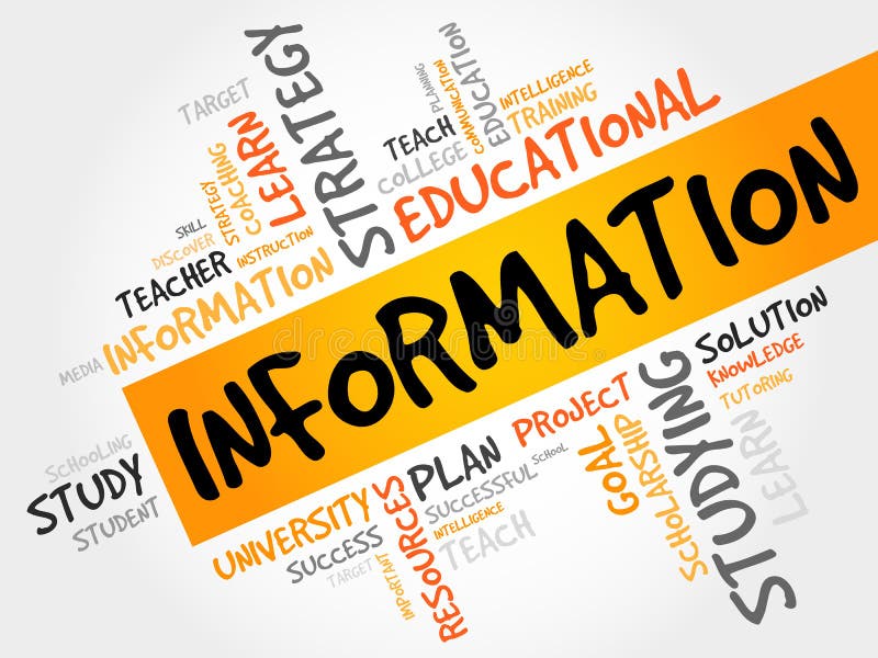 INFORMATION word cloud stock photo. Image of erudition - 200827650