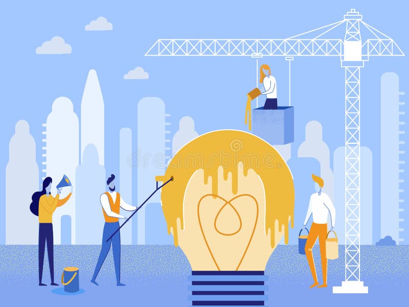 Informational Banner Creating Breakthrough Ideas. Stock Vector ...