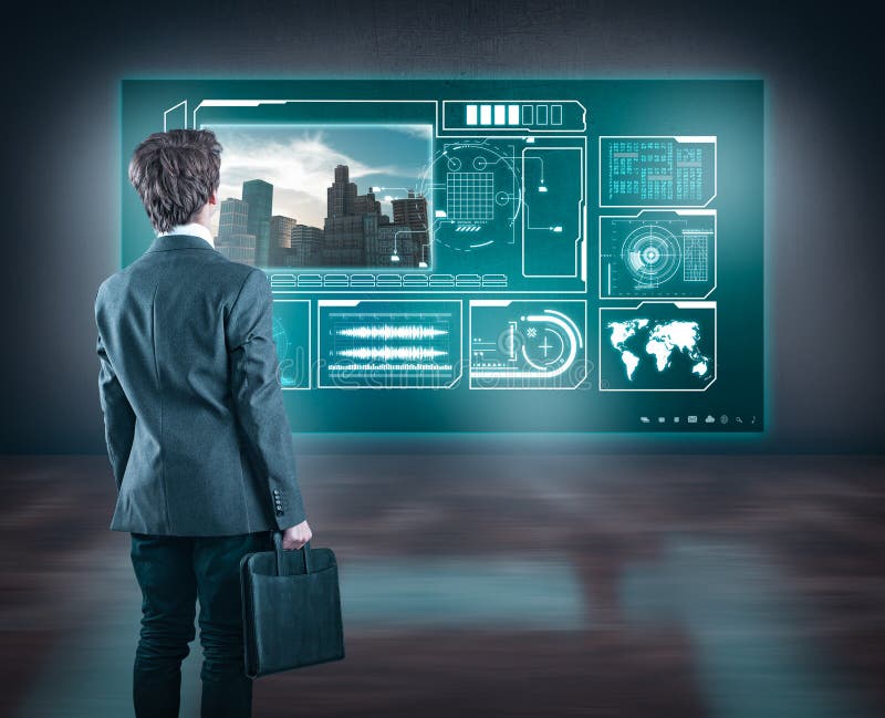 Informational data screen stock photo. Image of entrepreneur - 119000812