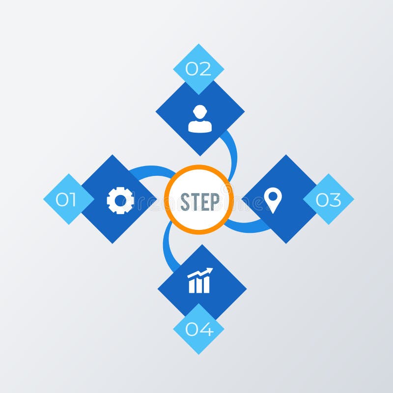 Informational Infographic Template Design with Icons. Business Concept ...