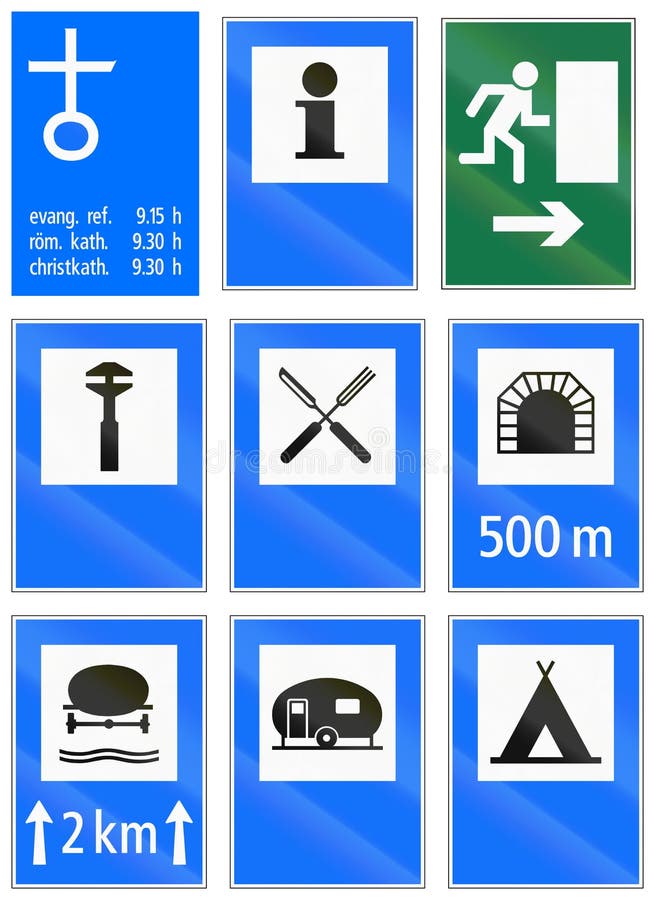 Guide Information Road Sign