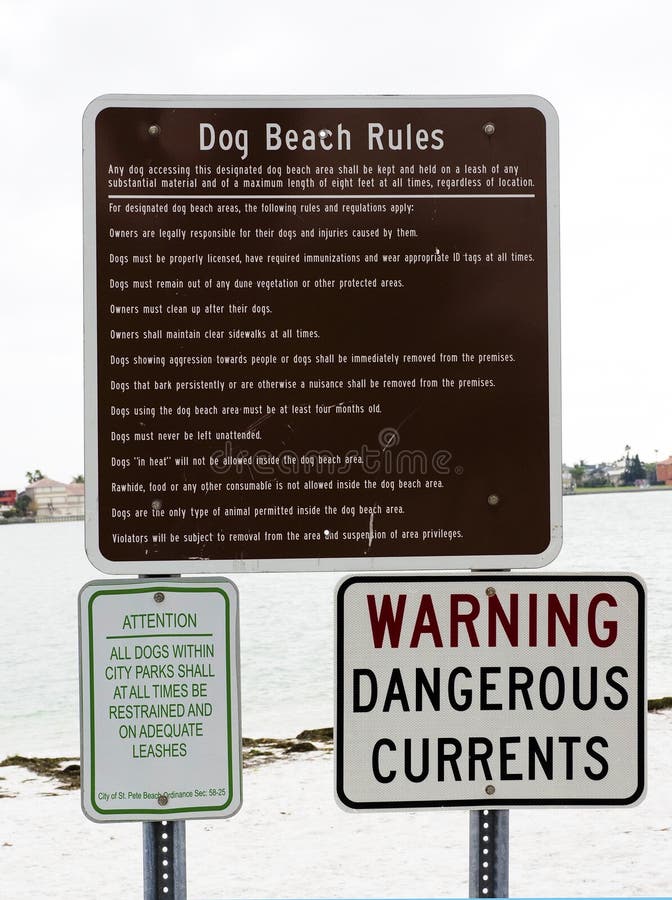Informational Sign on a Florida Beach. Editorial Photo - Image of ...