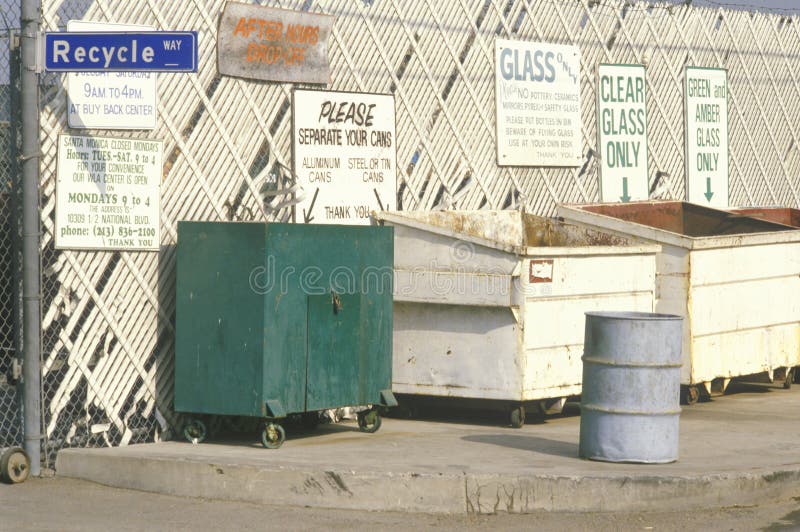 Informational Signs To Drop-off Areas for Recyclin Editorial Image ...