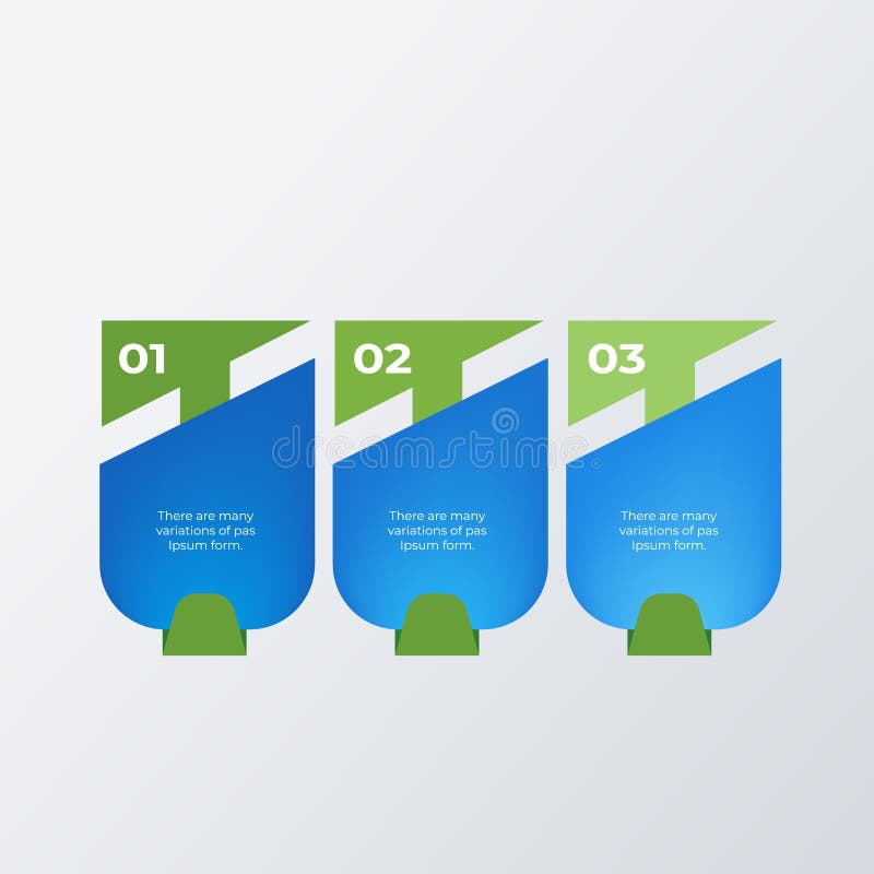 Informational Three List Infographic Template Design. Business Concept ...